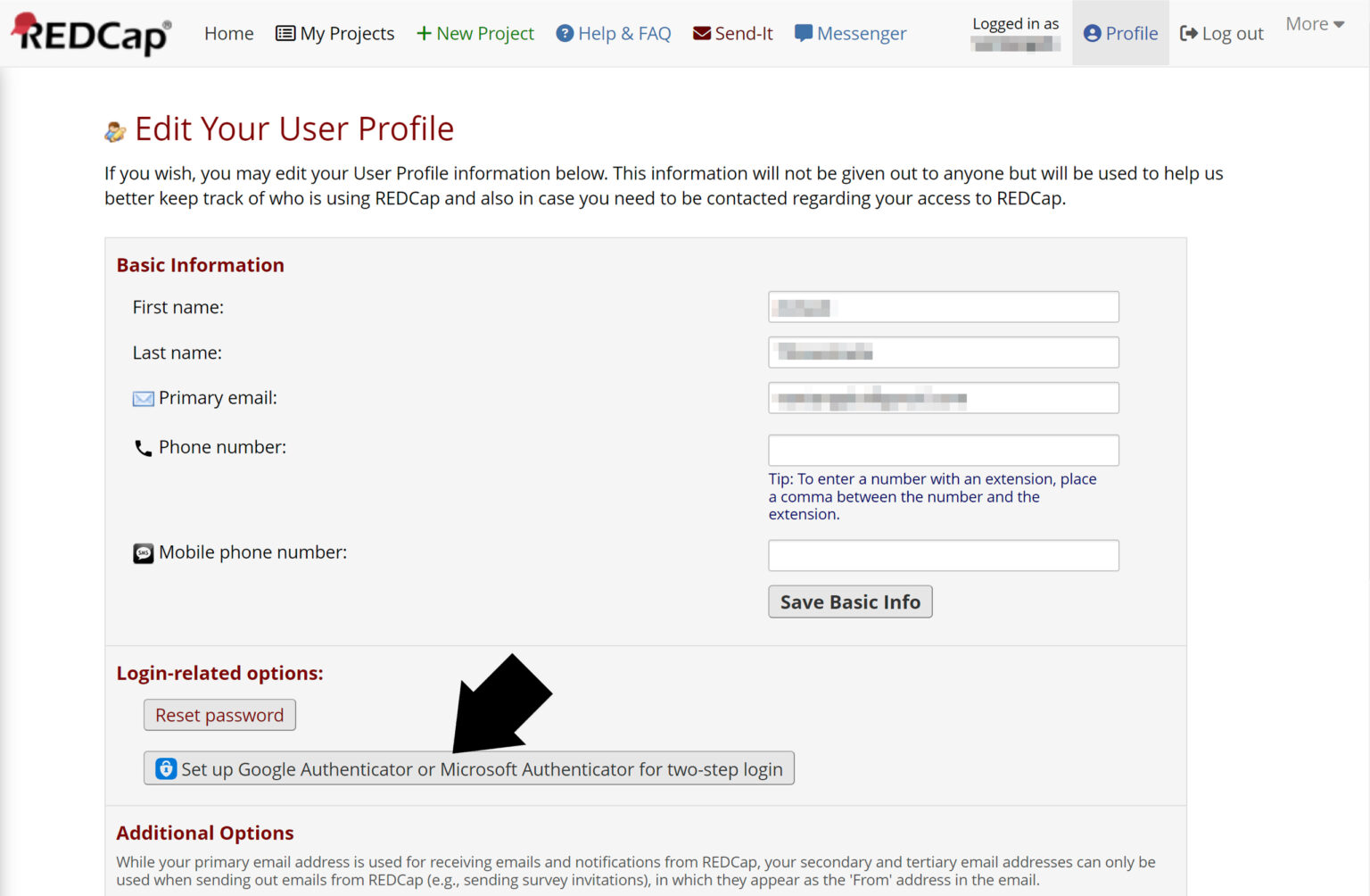 Two-factor authentication คืออะไร? – REDCap MNRH Knowledge base